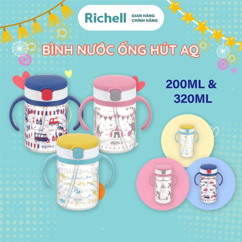 Bình ống hút TLI bước 2 200ml - Richell
