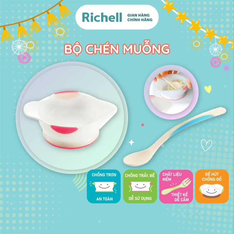 Bộ chén muỗng ăn dặm - Richell